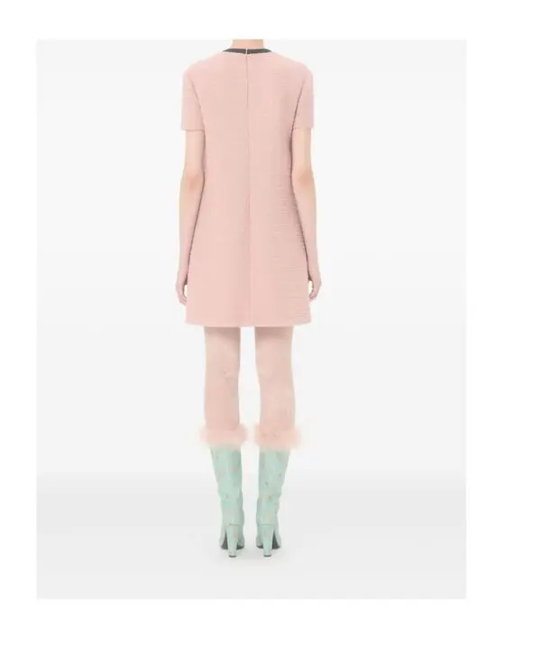 Valentino Garavani Bow Detailed Crewneck Mini Dress