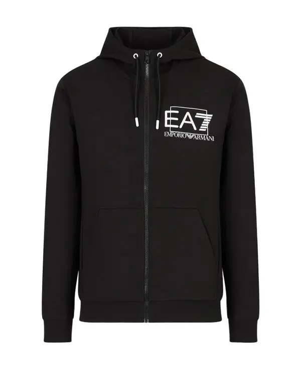 EA7 Logo And Hat Casual Jacket - Black