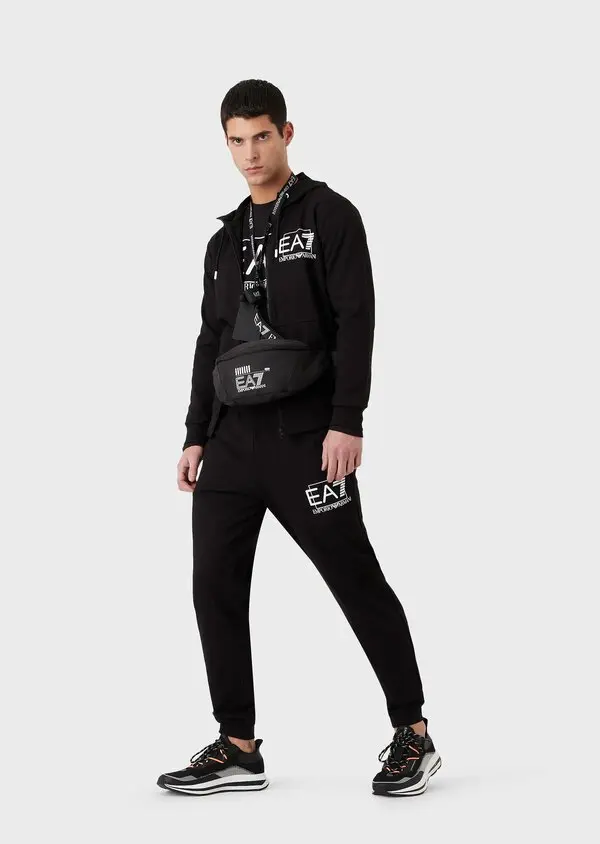 EA7 Logo Zip-up Hooded Jacket