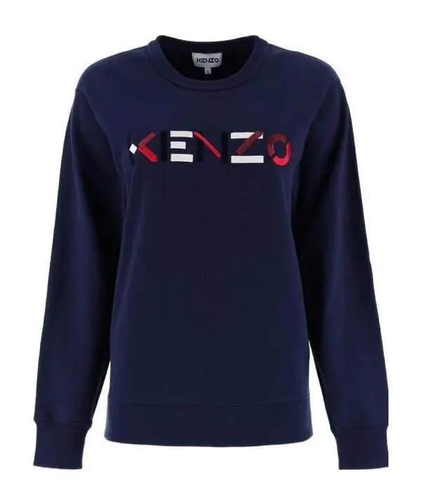Kenzo Embroidered Logo Crew Neck Sweatshirt - Black