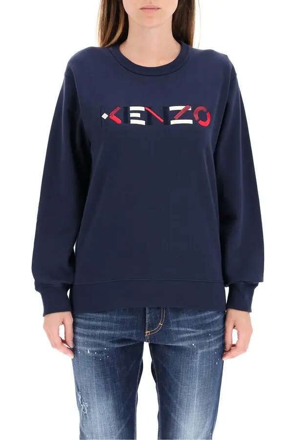 Kenzo Embroidered Logo Crew Neck Sweatshirt