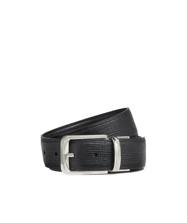 Zegna Reversible Buckle Belt - Black