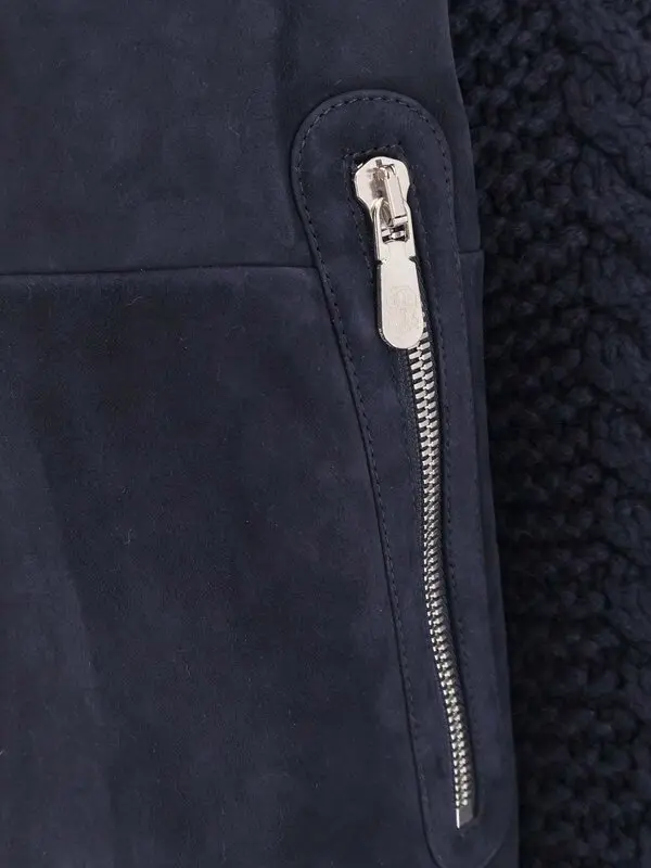 Brunello Cucinelli High Collared Zip-up Bomber Jacket