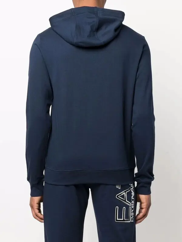 EA7 Logo Print Hoodie