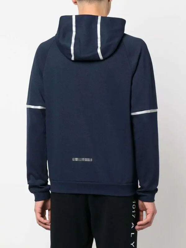 EA7 Logo-print Zip-up Hoodie