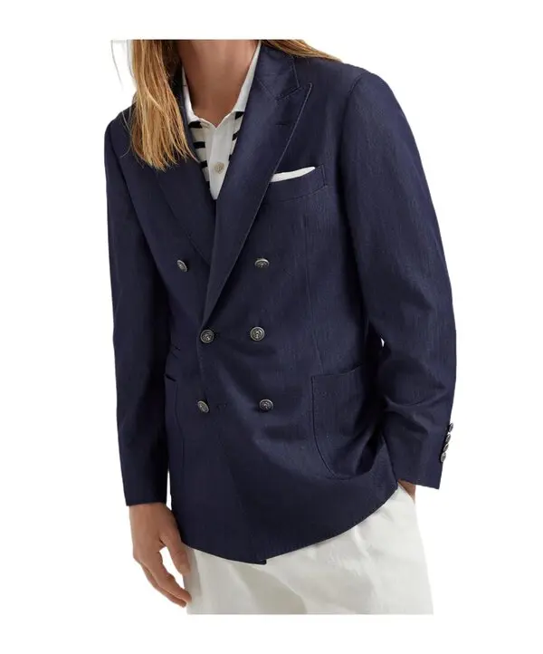 Brunello Cucinelli Double Breasted Blazer - Black