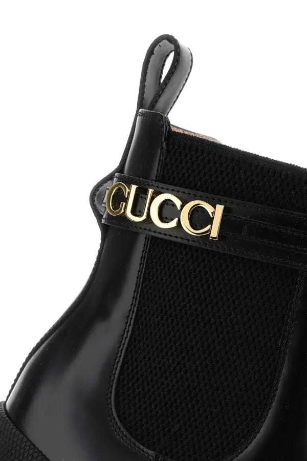 Gucci Logo-lettering 70mm Ankle Boots