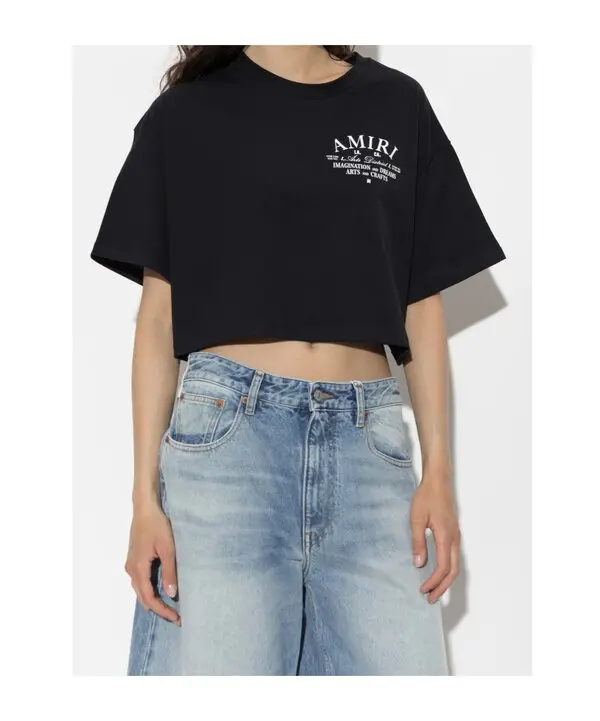 Amiri Cropped Logo T-shirt