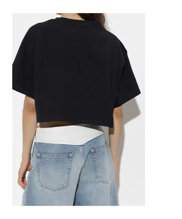 Amiri Cropped Logo T-shirt