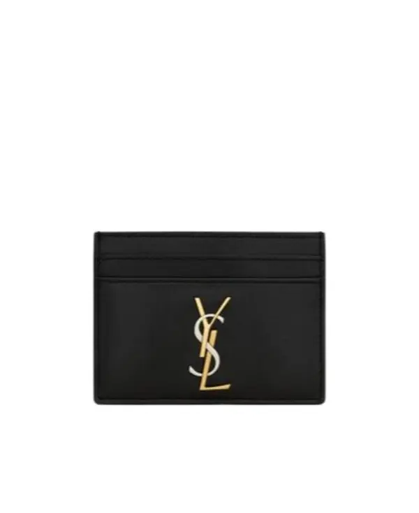 Saint Laurent Cassandre Card Case - Black