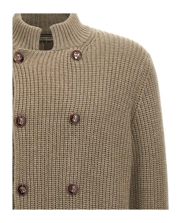 Brunello Cucinelli Double-breasted Knit Cardigan