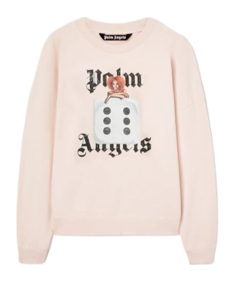 Palm Angels Holly Pin Up Crewneck Sweatshirt - Light Pink