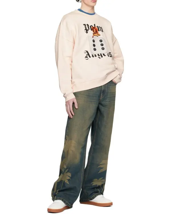 Palm Angels Holly Pin Up Crewneck Sweatshirt