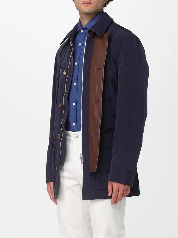 Brunello Cucinelli Belted Stand Collar Shirt Jacket