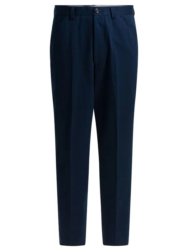 Brunello Cucinelli Pressed Crease Trousers - Black