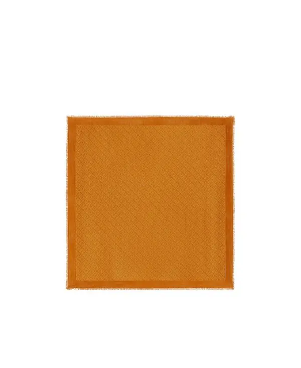 Fendi Ff Logo Silk-wool Scarf - Orange