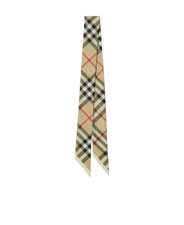 Burberry Check Pattern Pointed-tip Scarf - Nude