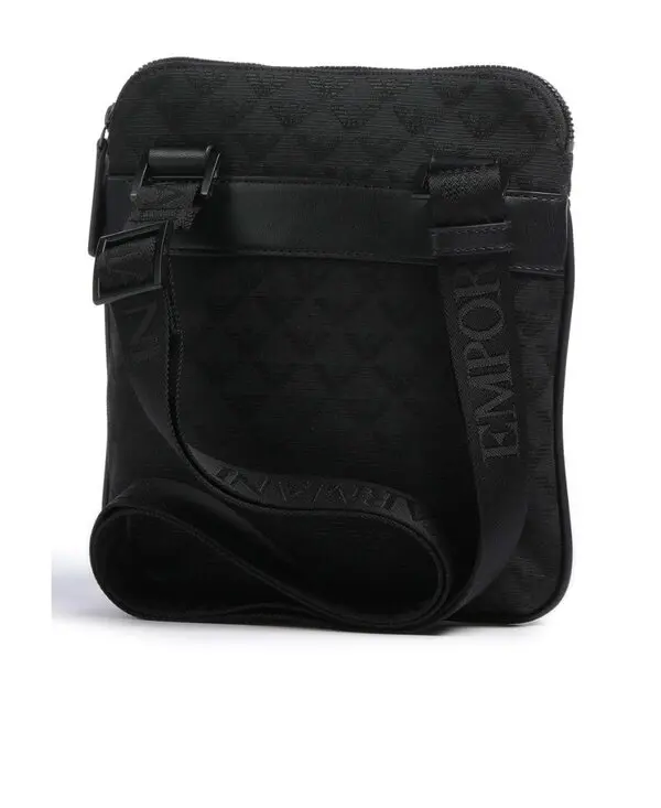 Emporio Armani All-over Jacquard Eagle Flat Shoulder Bag
