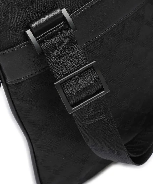 Emporio Armani All-over Jacquard Eagle Flat Shoulder Bag