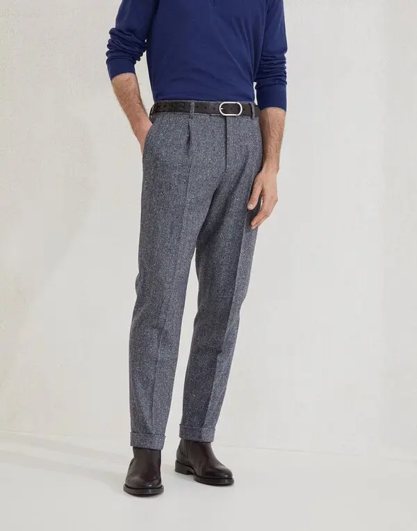 Brunello Cucinelli Herringbone Patterned Pants