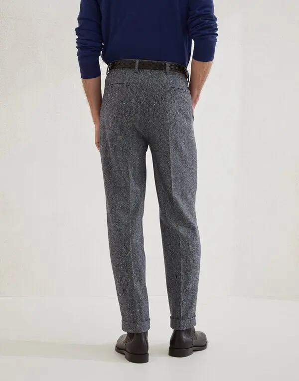 Brunello Cucinelli Herringbone Patterned Pants