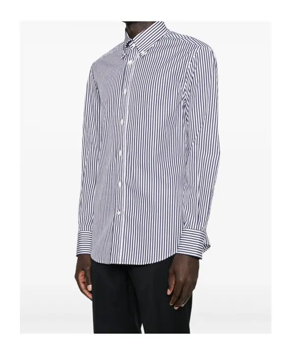 Brunello Cucinelli Striped Long-sleeve Shirt