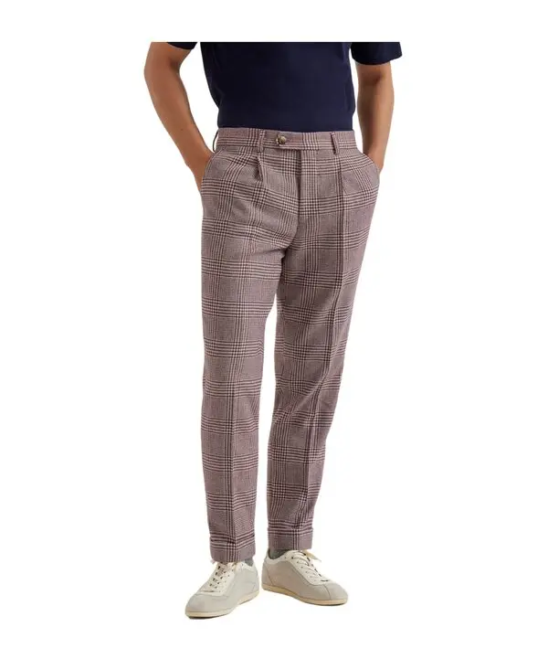 Brunello Cucinelli Pleated Cotton-cashmere Blend Trousers - Multicolor