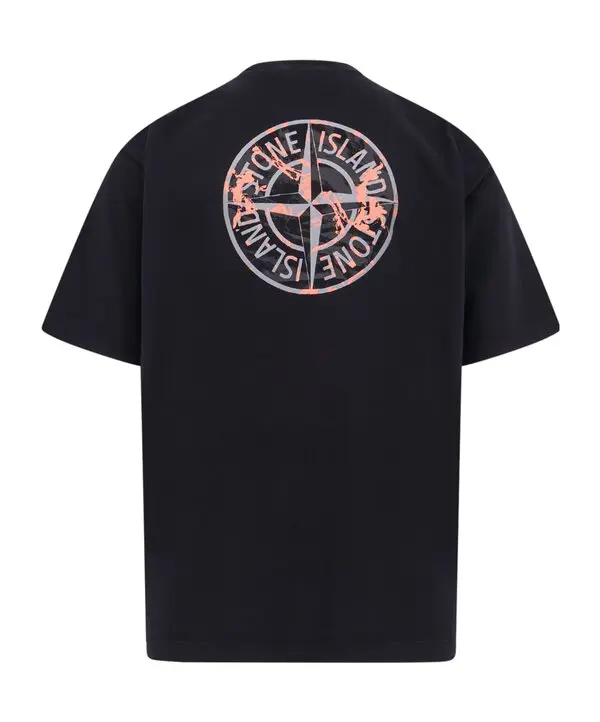 Stone Island Logo Printed Crewneck T-shirt