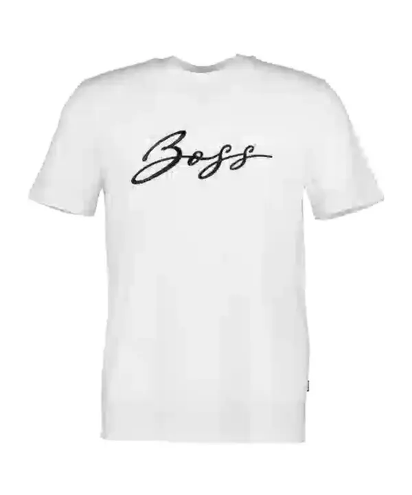Hugo Boss Thompson 70 Logo Embroidered T-shirt - White