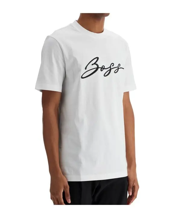 Hugo Boss Thompson 70 Logo Embroidered T-shirt