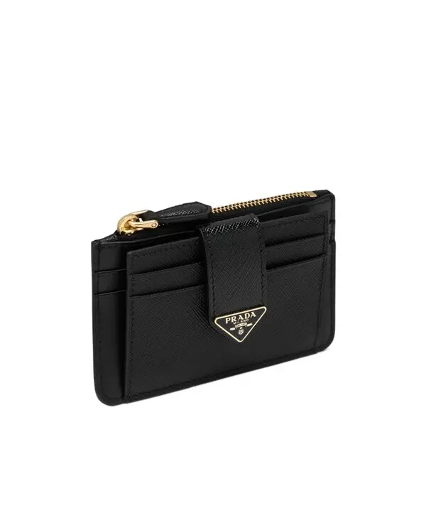 Prada Zipper Card Bag - Black