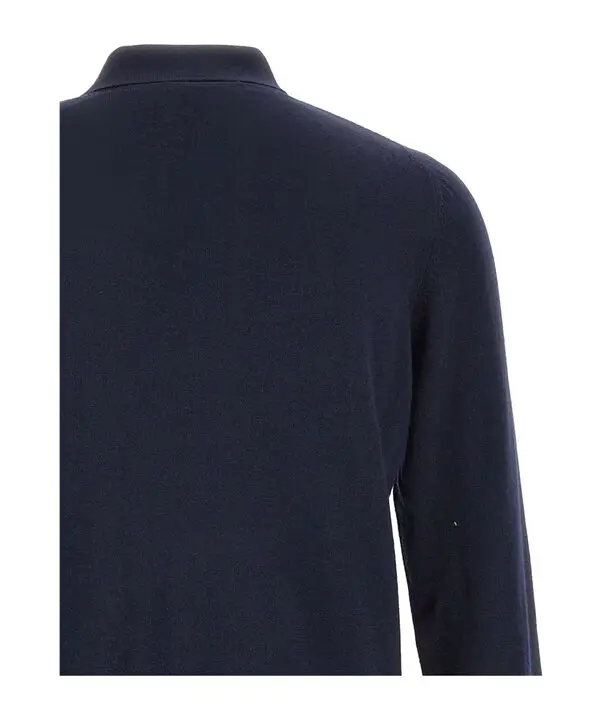 GRAN SASSO Long-sleeved Knitted Polo Shirt