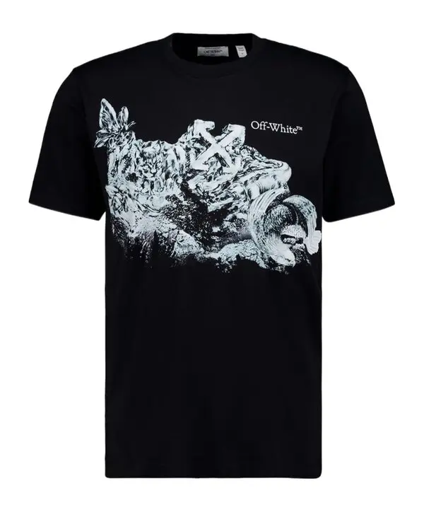 Off-White Graphic Logo Print T-shirt - Black