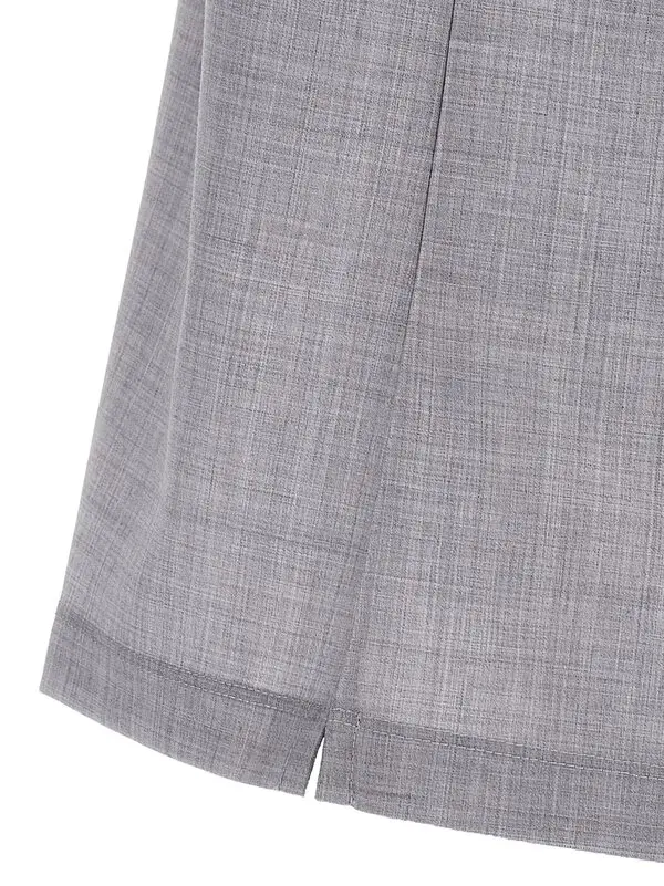 Brunello Cucinelli Logo Detailed Short Sleeved Polo Shirt - Grey