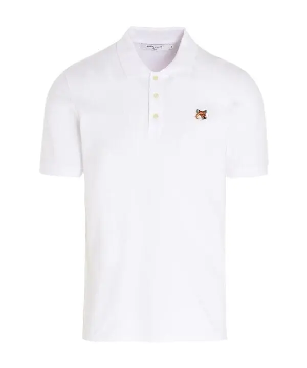 Maison Kitsuné Fox-patch Polo Shirt - White