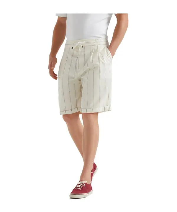 Brunello Cucinelli Striped Bermuda Shorts - Nude
