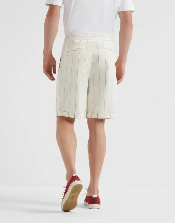 Brunello Cucinelli Striped Bermuda Shorts