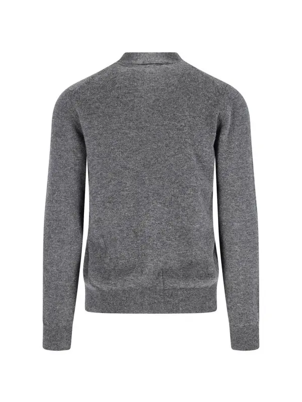 Play Comme Des Garcon Logo Patch Knitted Cardigan