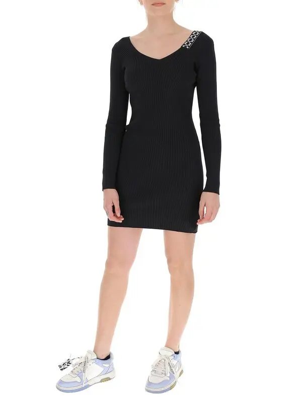 Off-White Arrow Tape Detail Mini Dress
