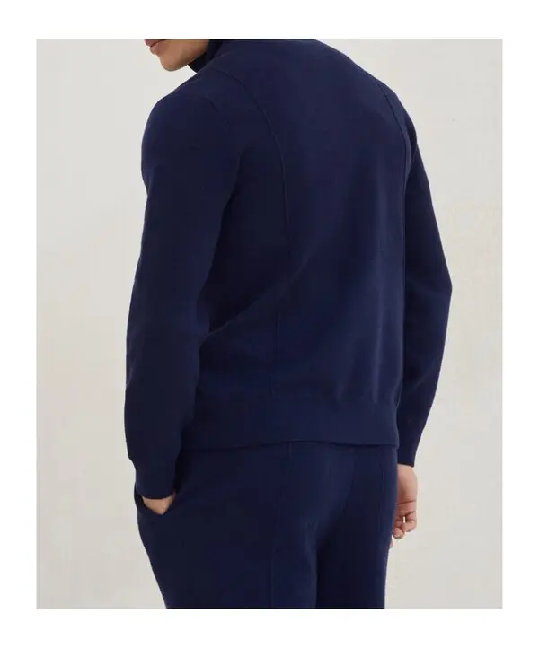 Brunello Cucinelli Zip-front Embroidered-logo Cardigan