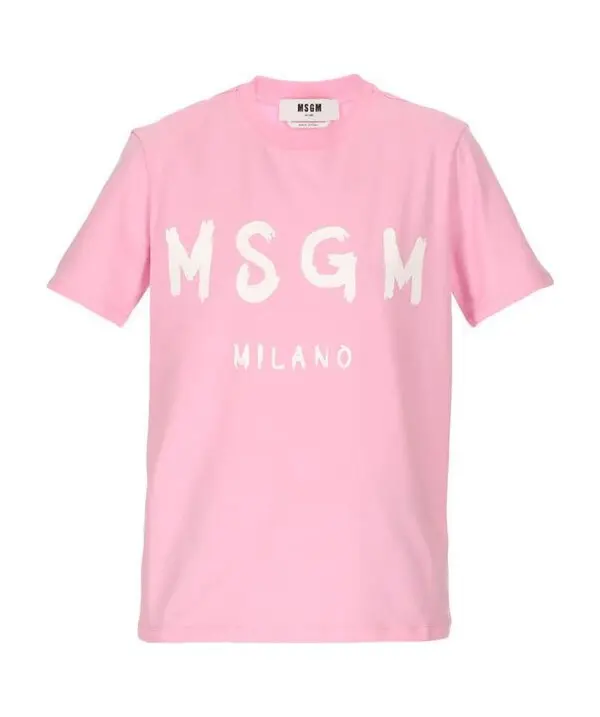 MSGM Logo Printed Crewneck T-shirt