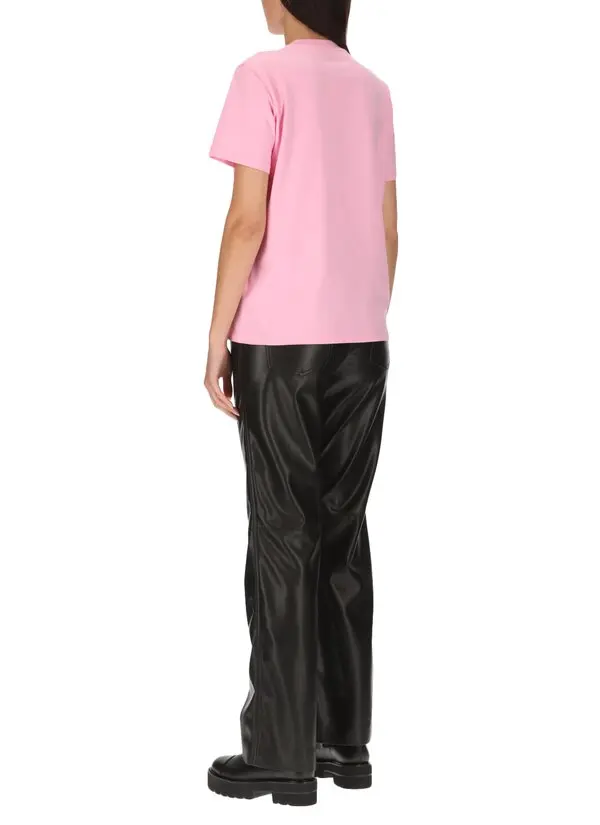 MSGM Logo Printed Crewneck T-shirt