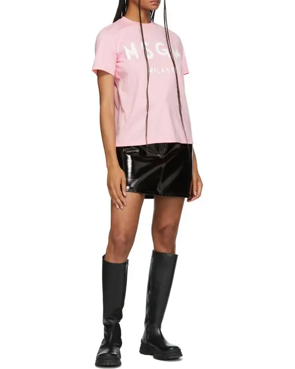 MSGM Logo Printed Crewneck T-shirt