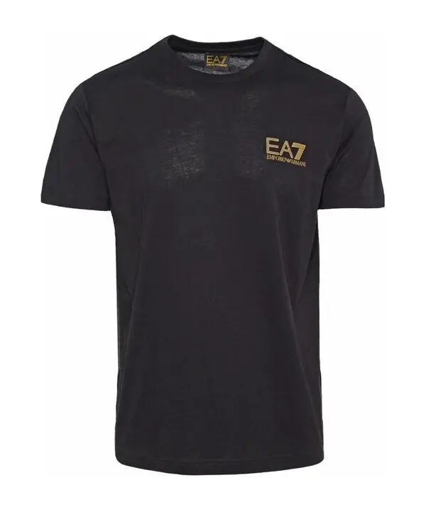 Emporio Armani Logo-print Cotton T-shirt - Black