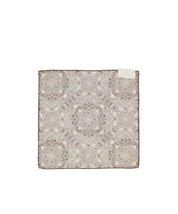 Brunello Cucinelli Printed Pocket Square - Nude