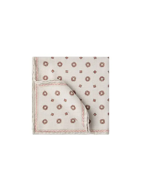 Brunello Cucinelli Double Face Pocket Square - White