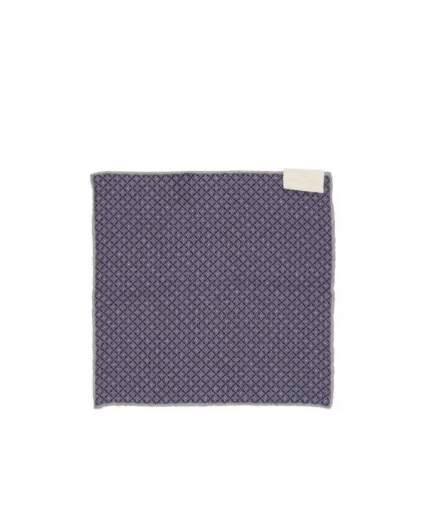 Brunello Cucinelli Geometric Designed Pocket Square - Gray