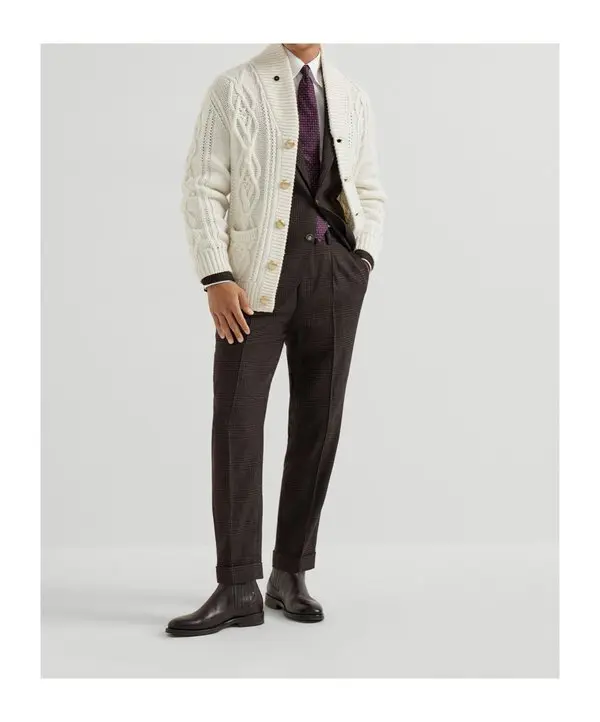 Brunello Cucinelli Pleated Wool-cashmere Blend Trousers