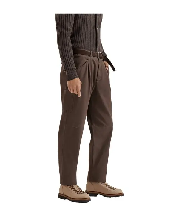 Brunello Cucinelli Buttoned Straight-leg Trousers - Black