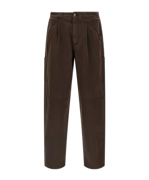 Brunello Cucinelli Buttoned Straight-leg Trousers - Black